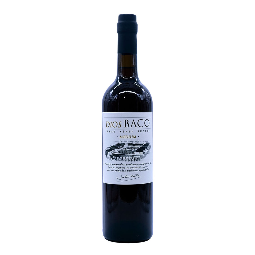 Vino Dios Baco Jerez Medium, aromático - Andalubox