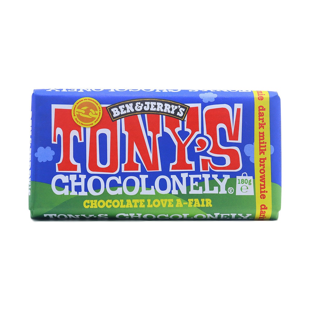 Tony's Chocolonely chocolate with brownie-