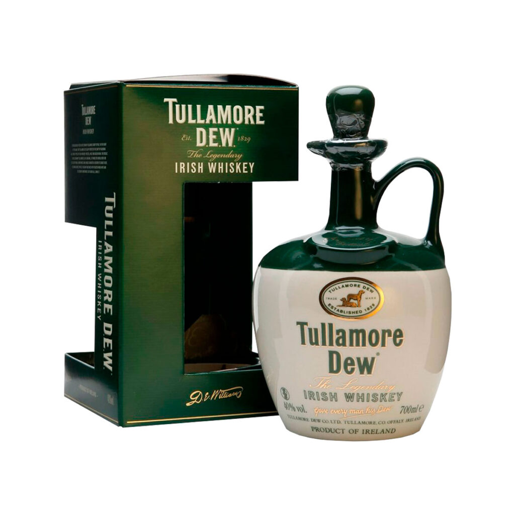 Irish Whiskey Tullamore Dew Crock 40% decanter 70cl - Andalubox